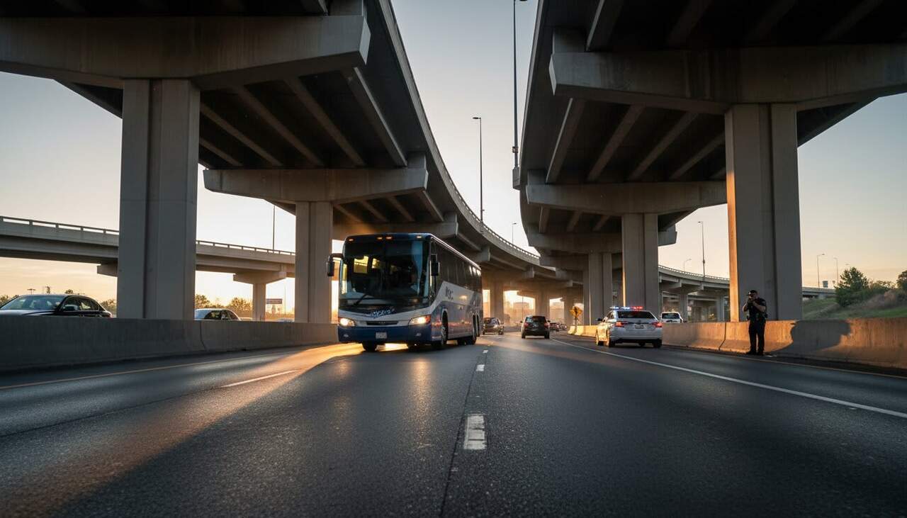 Bus driver reported for driving the wrong way on the AP-7
